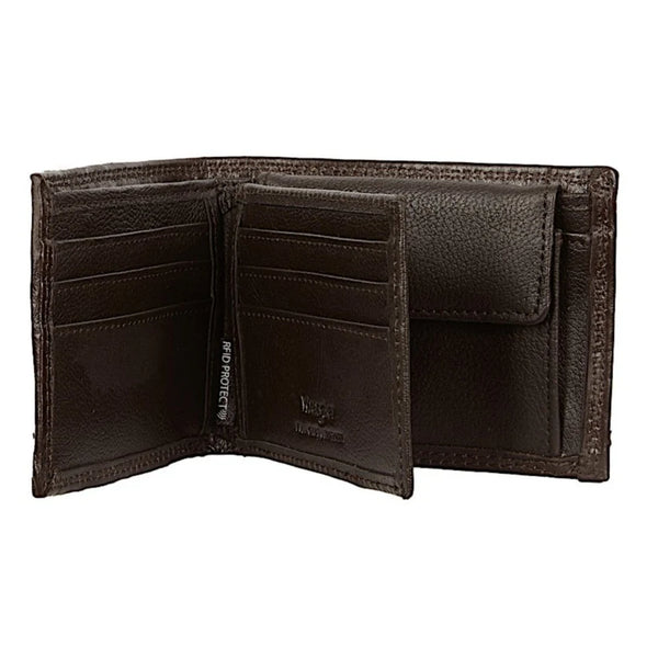 Wrangler Johnny Bi-fold Wallet - Dark Tan – Horse Torque Saddlery